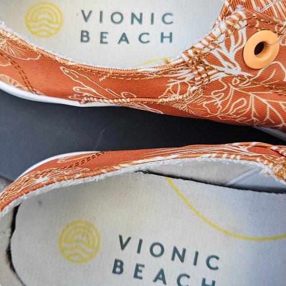 Vionic | Shoes | Vionic Beach Pismo Sneaker Womens 8 Orange Coral Print ...